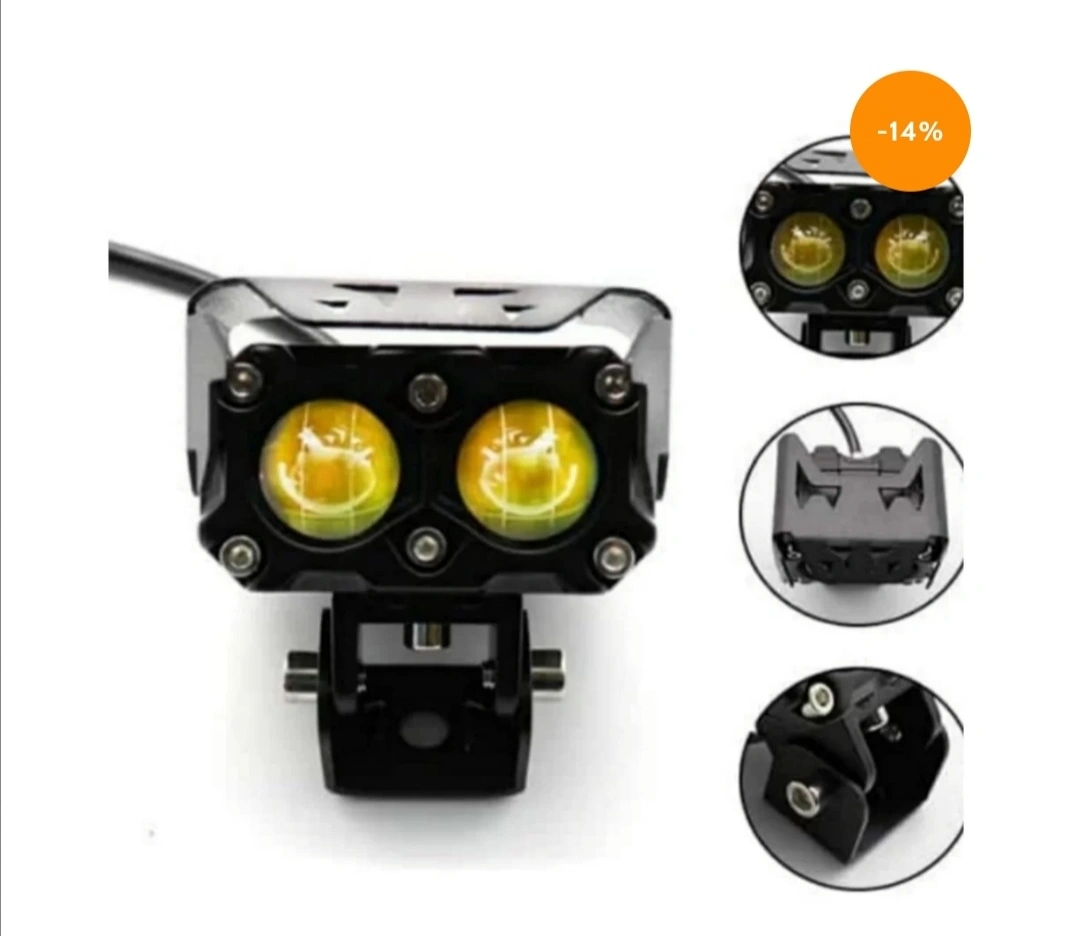 HJG Dual Lens Fog Lights White/Yellow With Kroozer 6+1 Modes Wiring ...