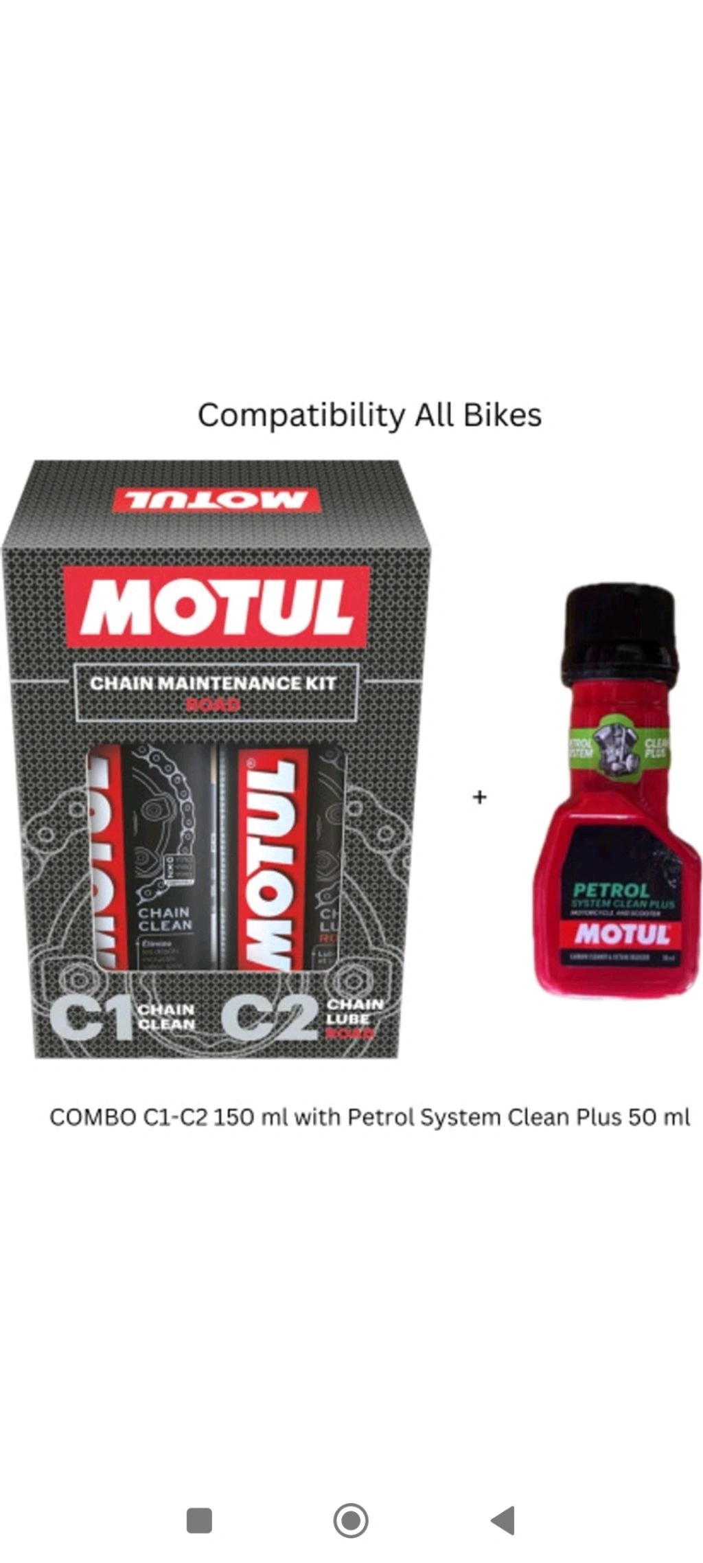 Motul Combo C1 & C2 150ml with Petrol System Clean Plus 50ml (BACK ORDER)