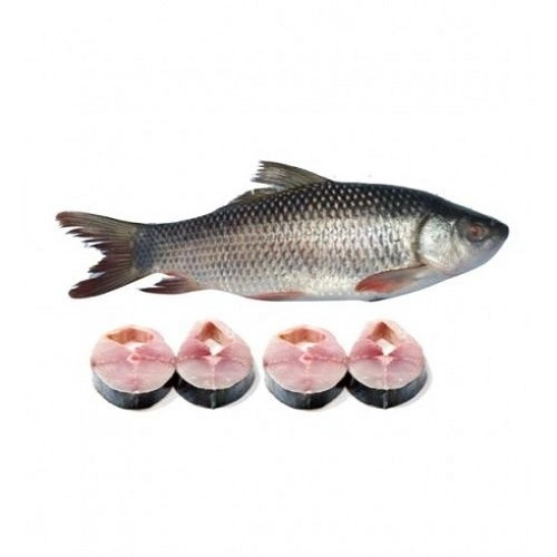 Rohu Fish(Ruhi) Full Fish Cut Pieces, Medium, 1 kg