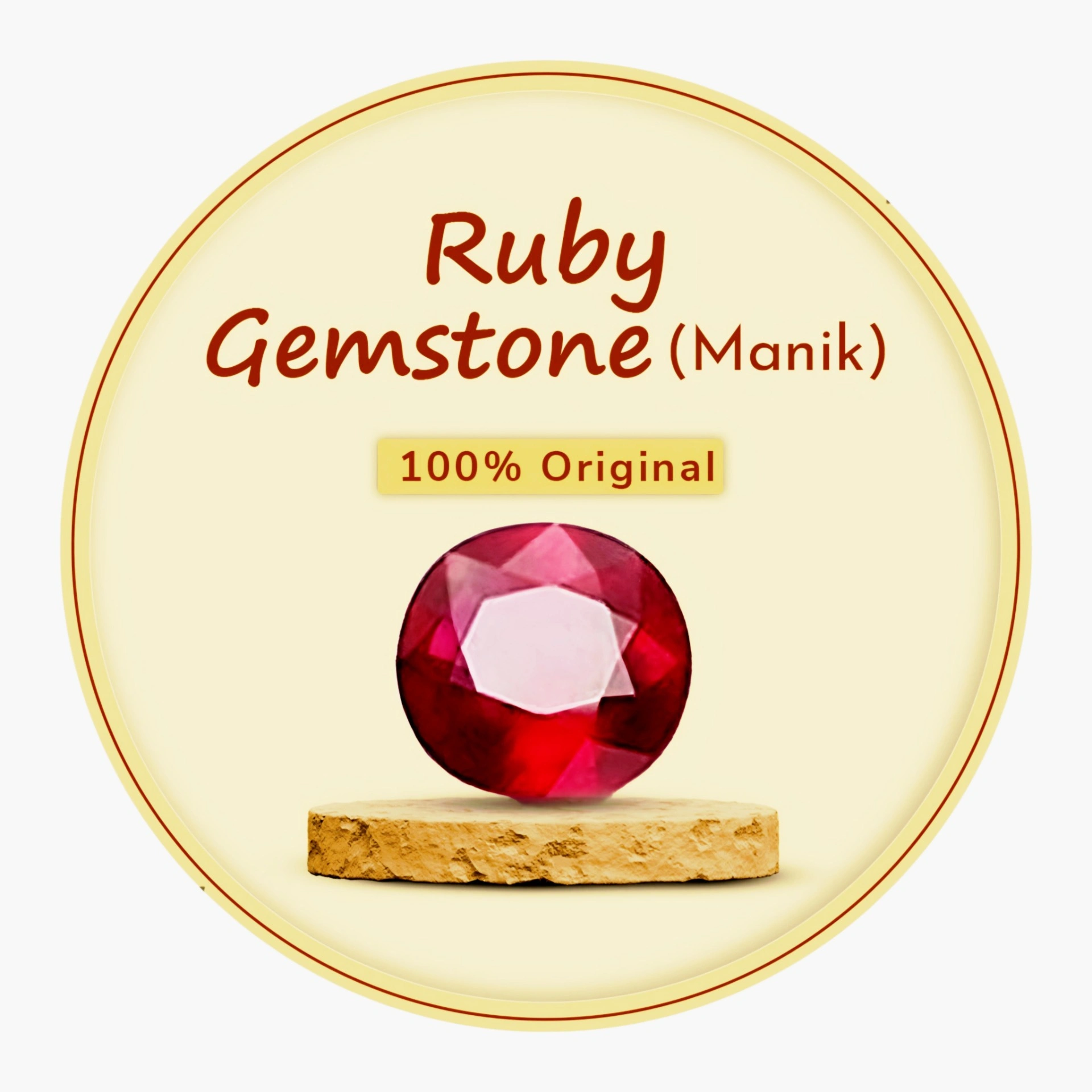 Original Ruby Stone With Certificate