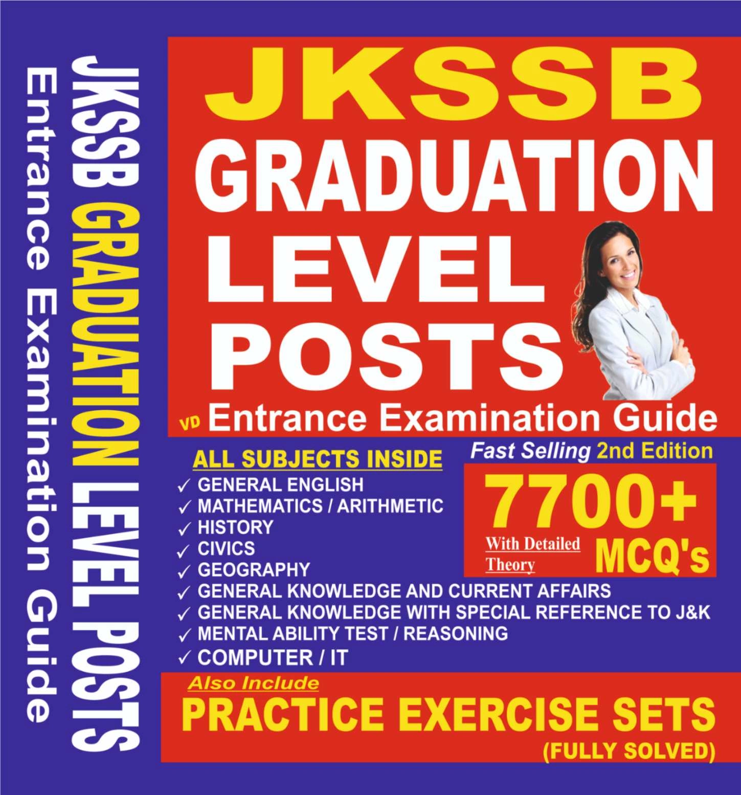 JKSSB Graduation Level Posts Book ; VINOD PUBLICATIONS ; CALL 9218219218