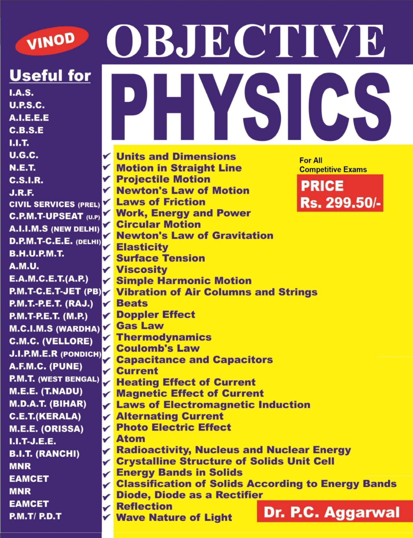 Objective Physics Book ; VINOD PUBLICATIONS ; CALL 9218219218