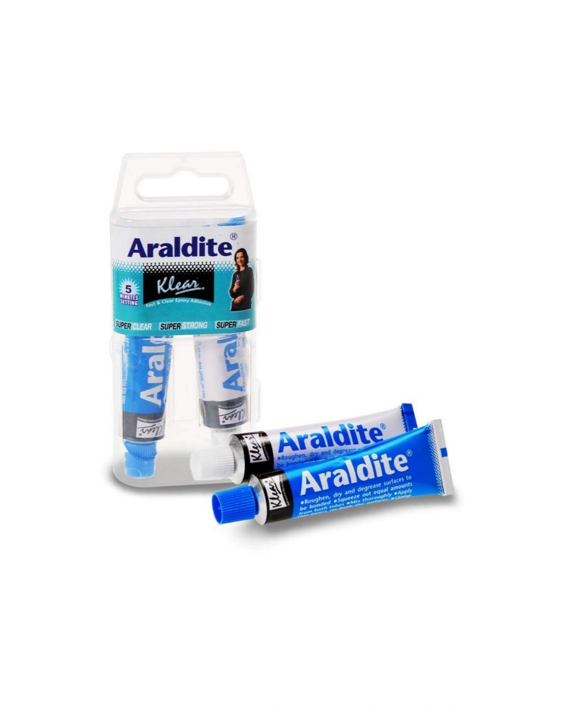 Araldite KLEAR 90g (5 minute transparent epoxy adhesive), 16.51 cms X 6 ...