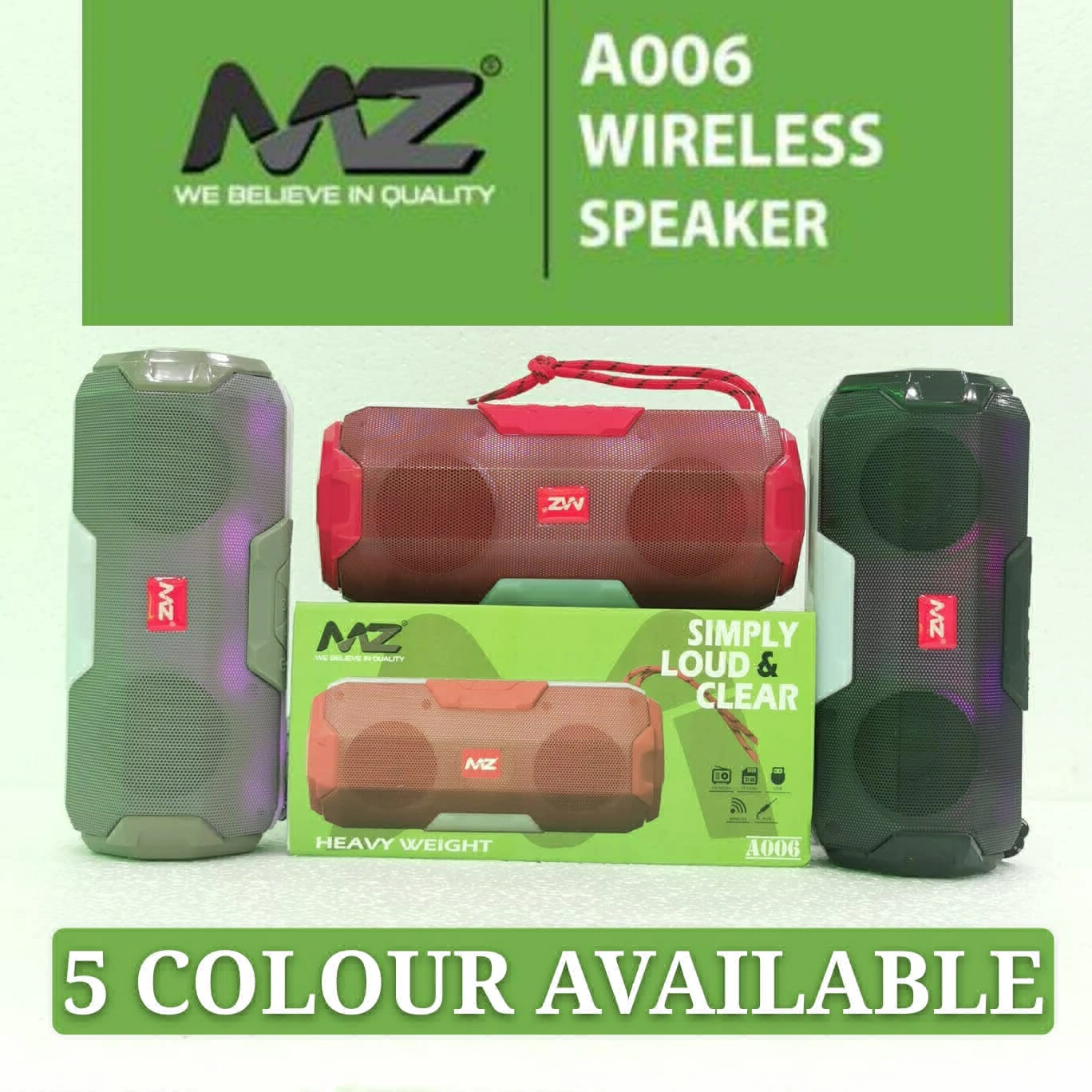 Mz A006 Wirless Speaker 2200mAh Battery 10 W Bluetooth Speaker