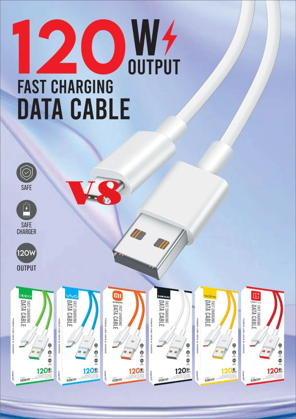 Oppo 120w V8 Cable Company Color Wire