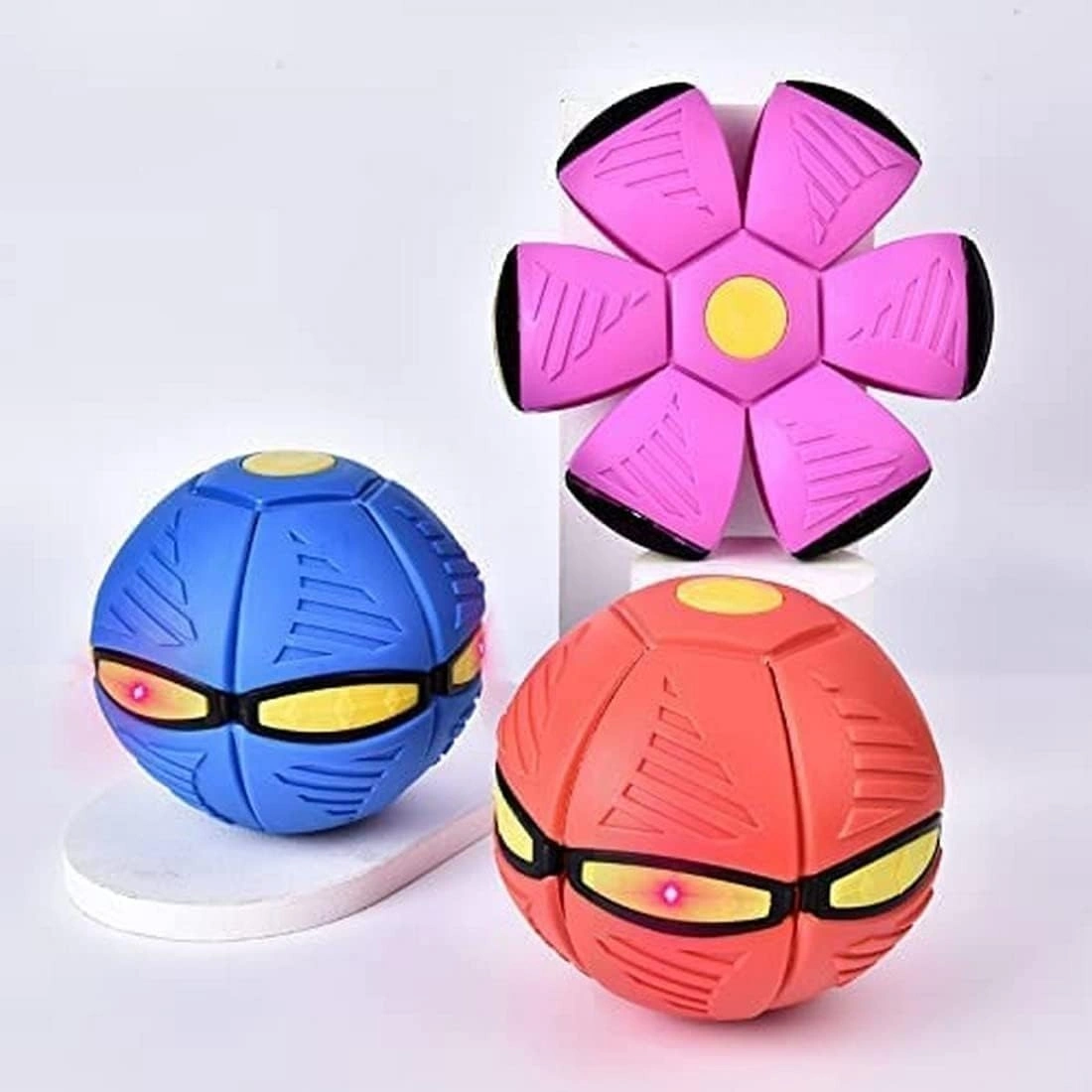 Kids New Flying Saucer Ball Magic Ball Deformation Light UFO ...