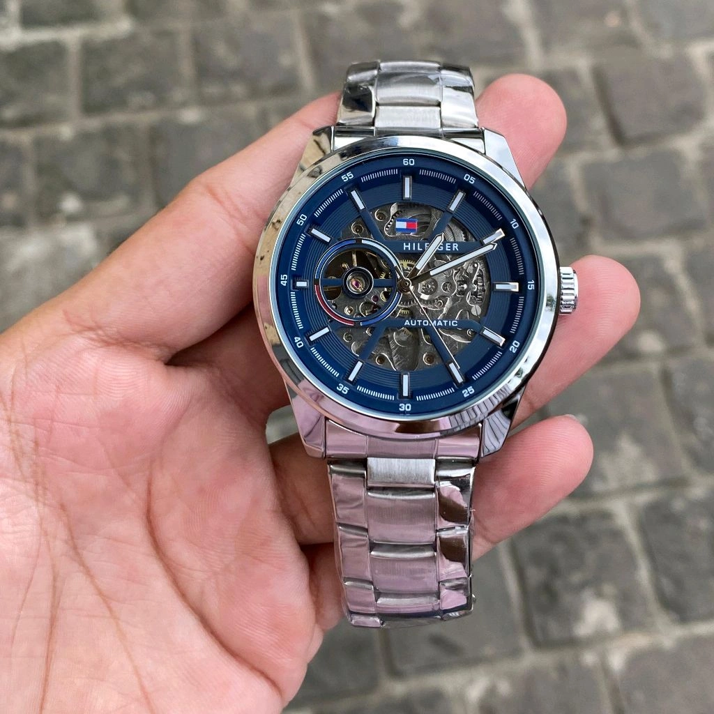 Analog Skeleton Automatic Chronograph Engine Watch