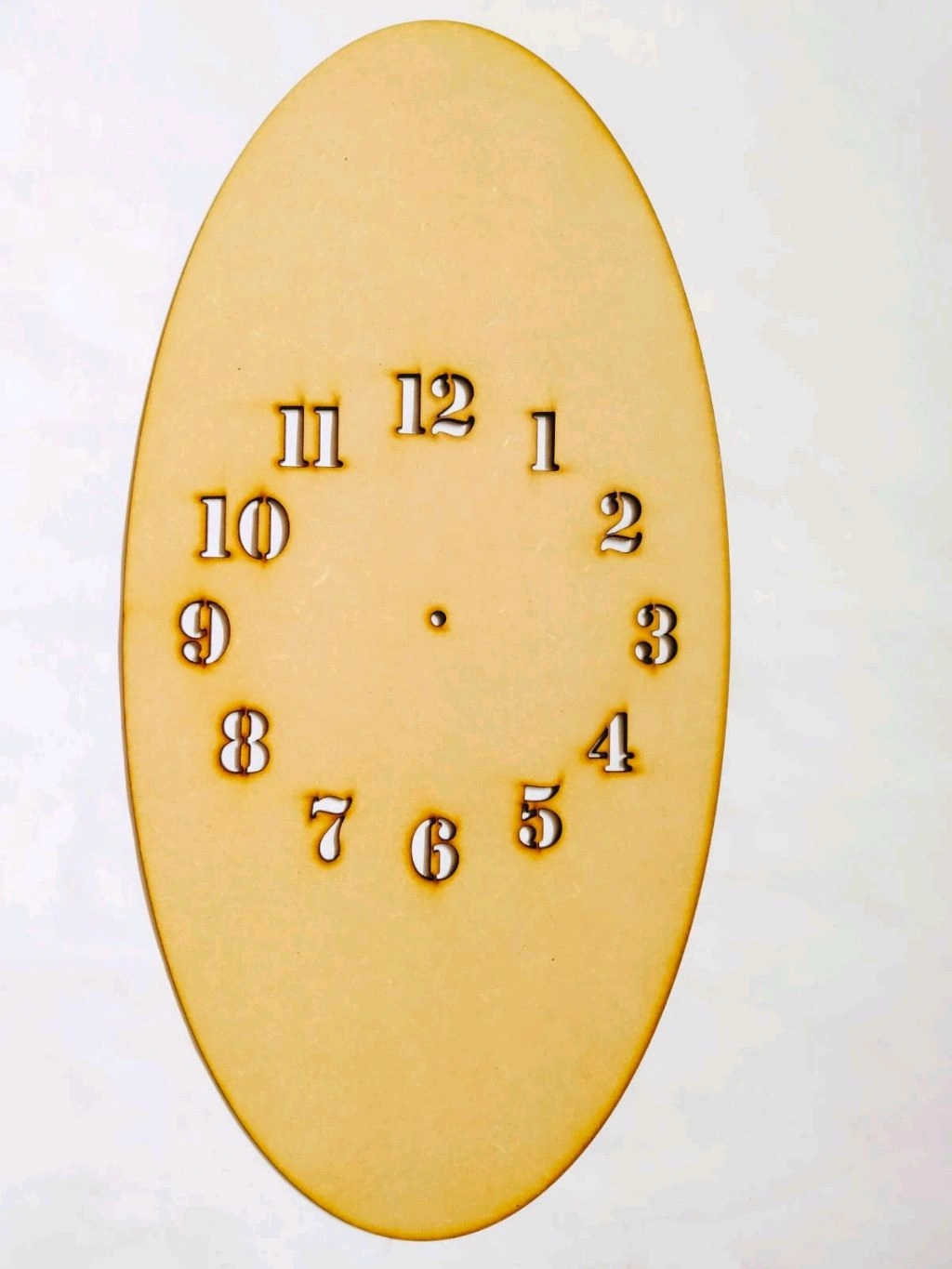 Oval Clock With English Numbers