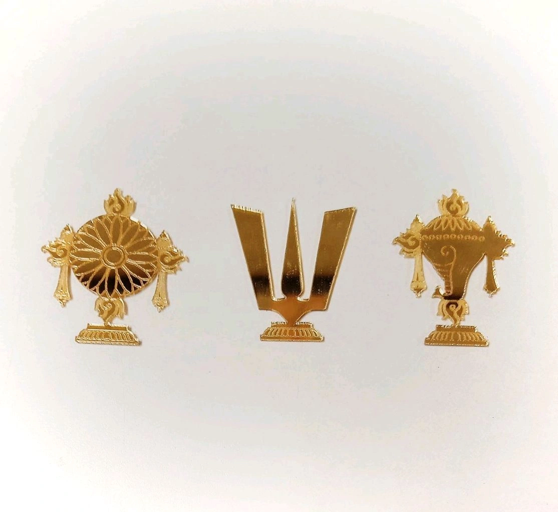 Shanku Namam Chakra Gold Acrylic