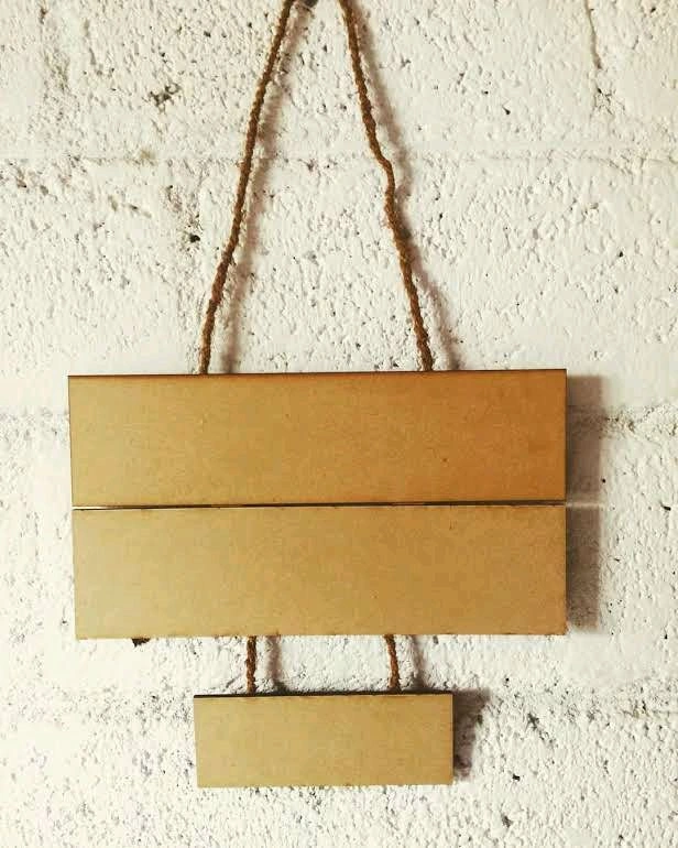 Rope 3 Plank Name Board With Rope