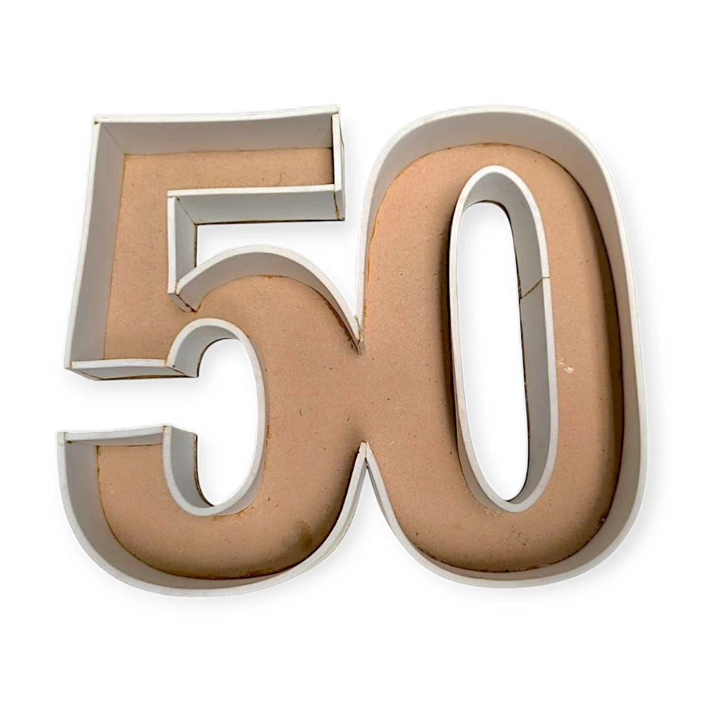 Monogram Number 50 Box Chocolate / Flower / Dryfruits Fillable Box For ...