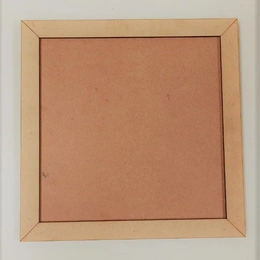 Square name plate with border