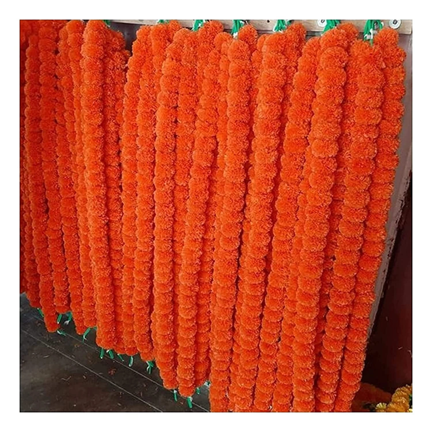 Artificial Flower Genda Phool 5 Feet Long for Decoration, Home, Wedding ...