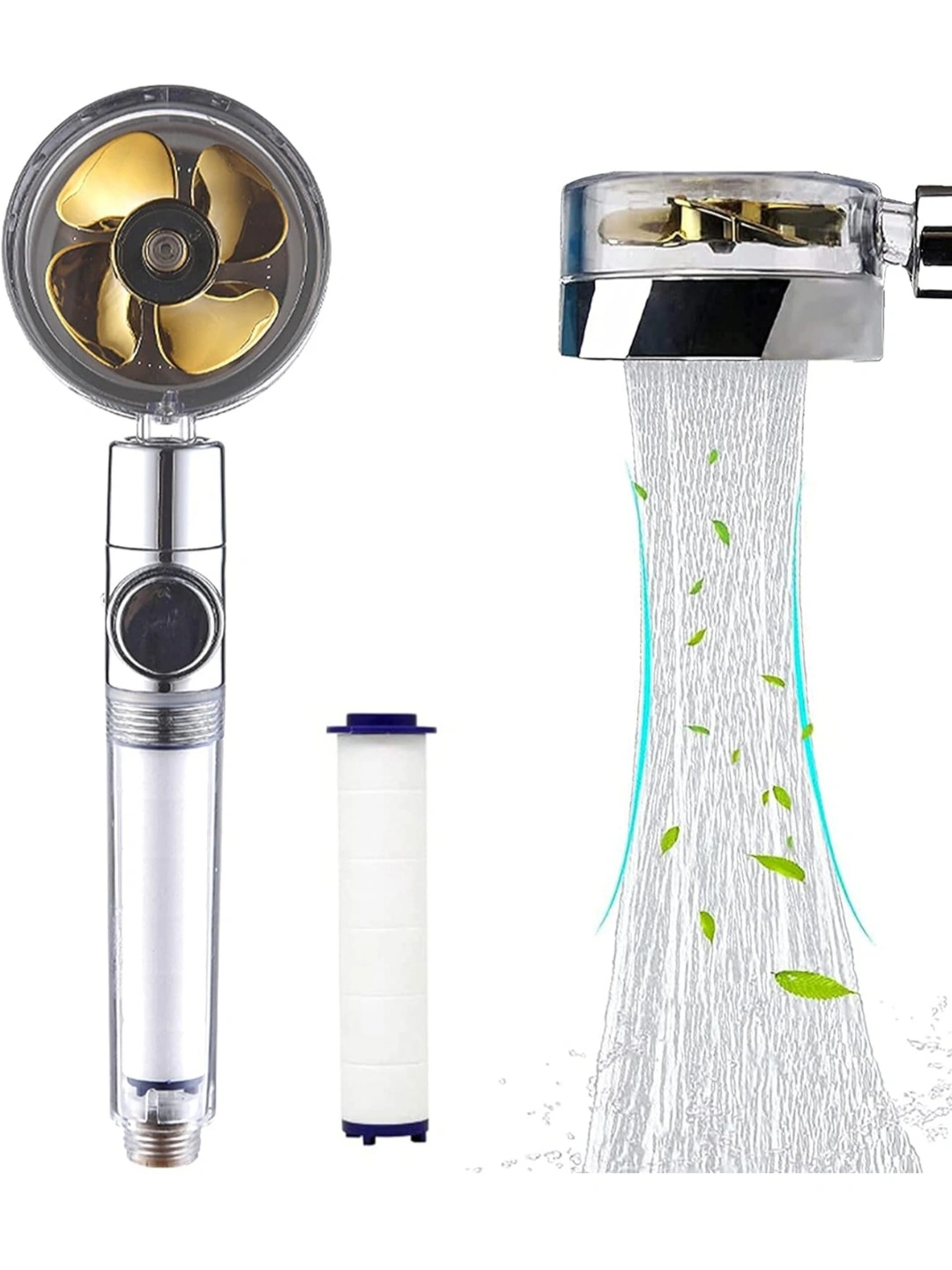 Hydro Jet Handheld Turbo Fan Shower Heads, High Pressure Shower Heads ...