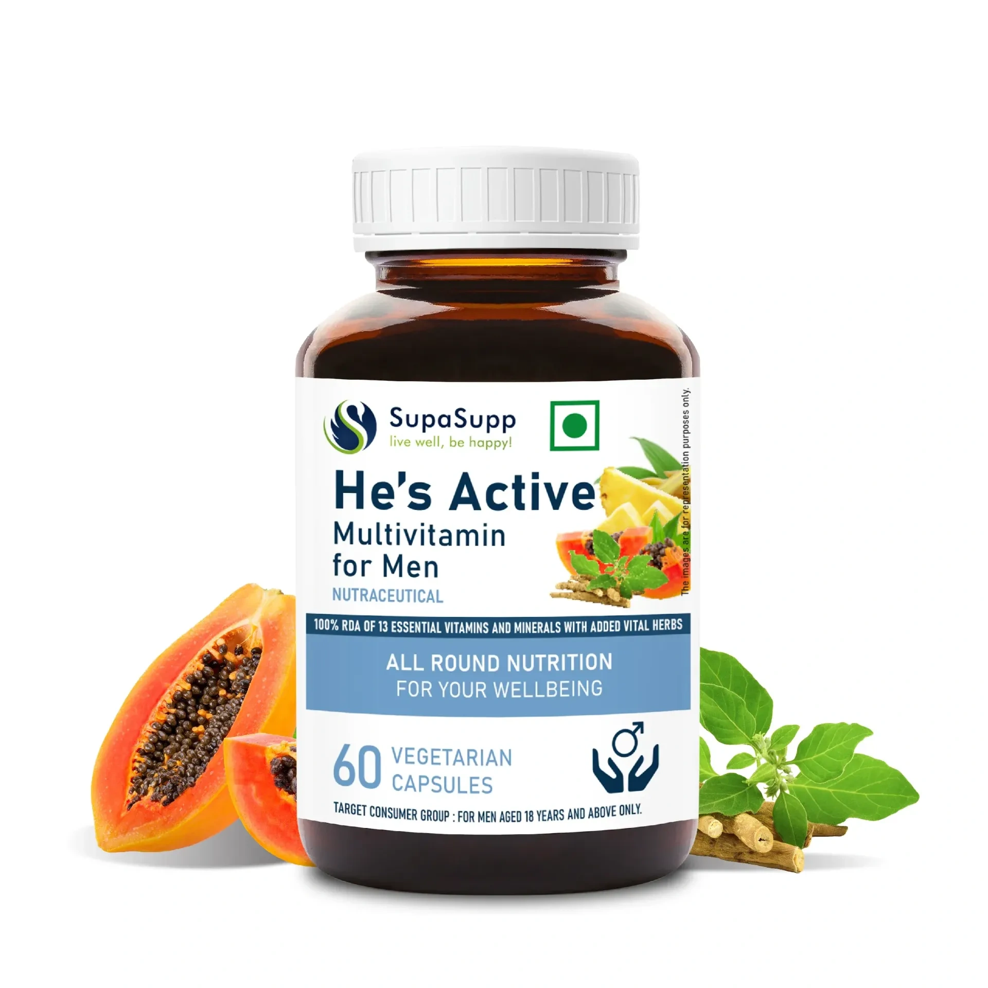 He'S Active Multivitamin Capsules - Sri Sri