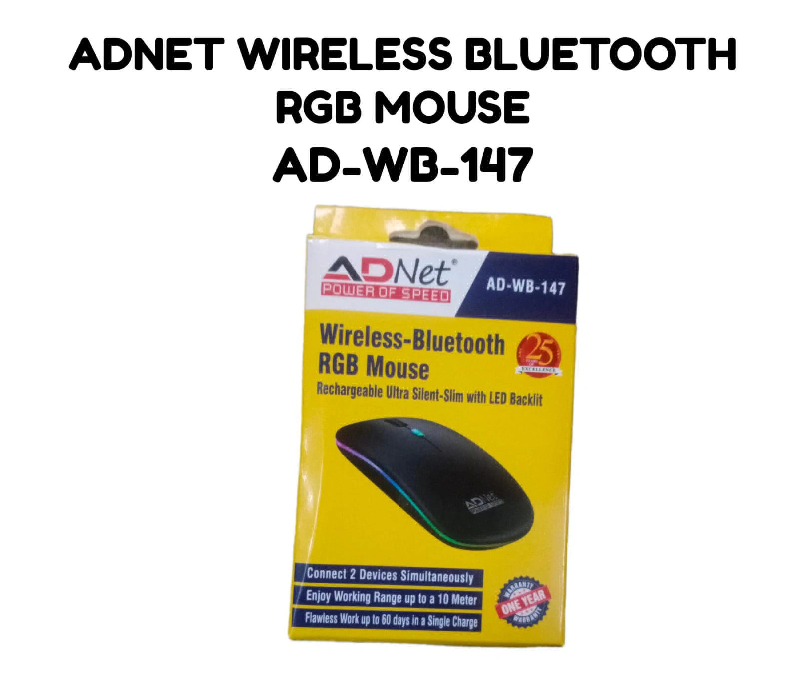 ADNET WIRELESS-BLUETOOTH RGB MOUSE AD-WB-147