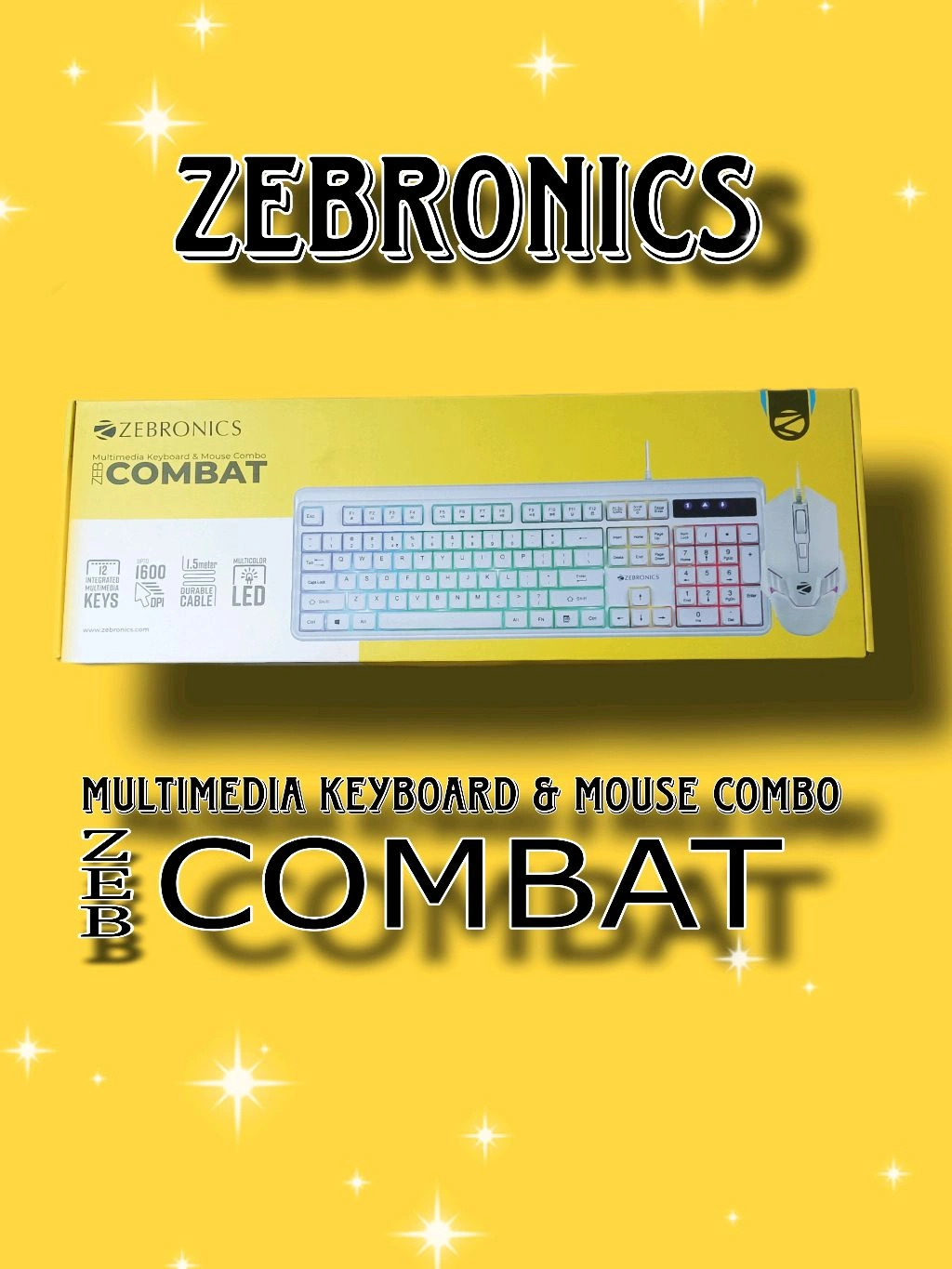 GAMING MULTIMEDIA KEYBOARD & MOUSE COMBO ZEB COMBAT