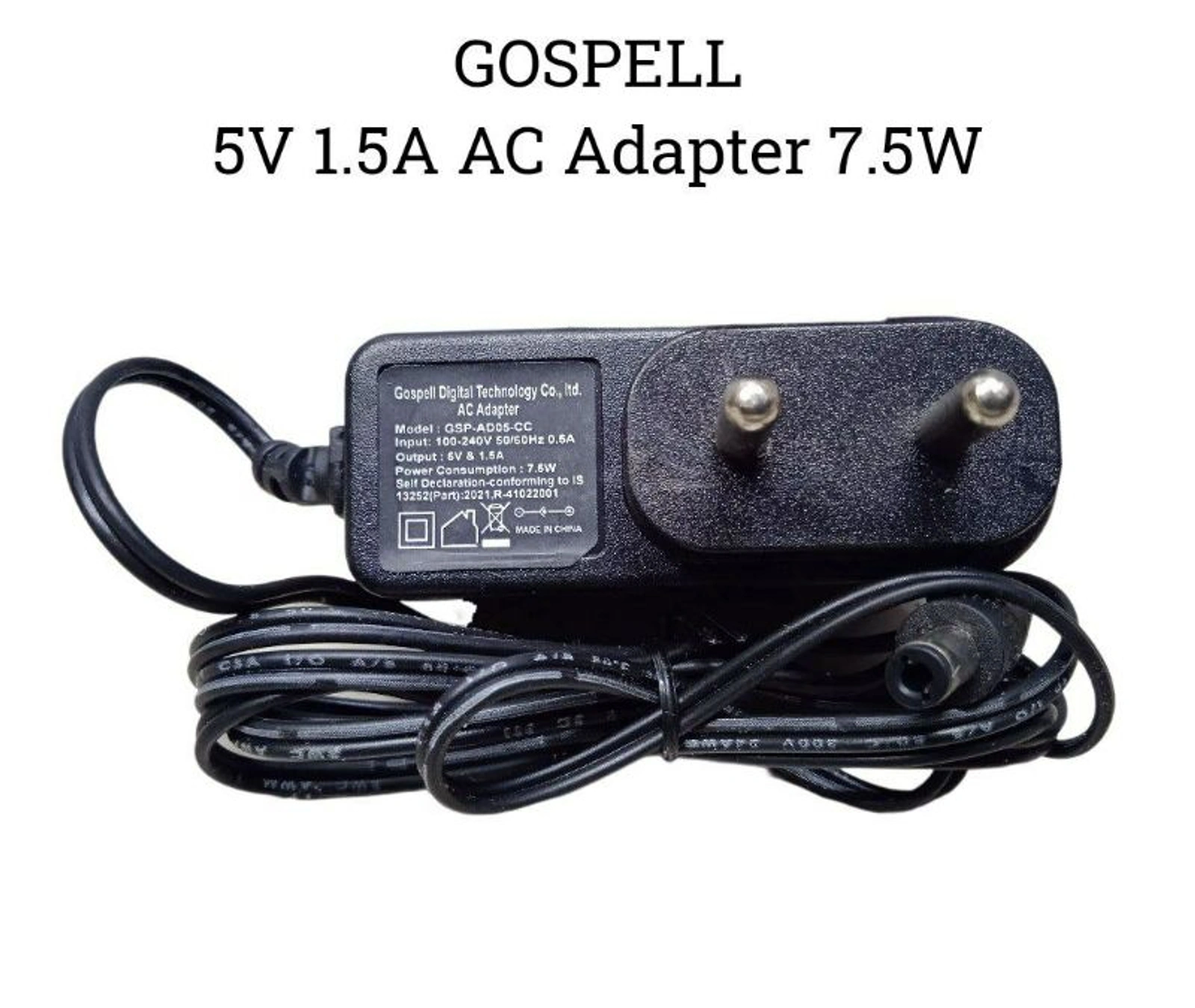 GOSPELL 5V 1.5A AC Adapter 7.5W