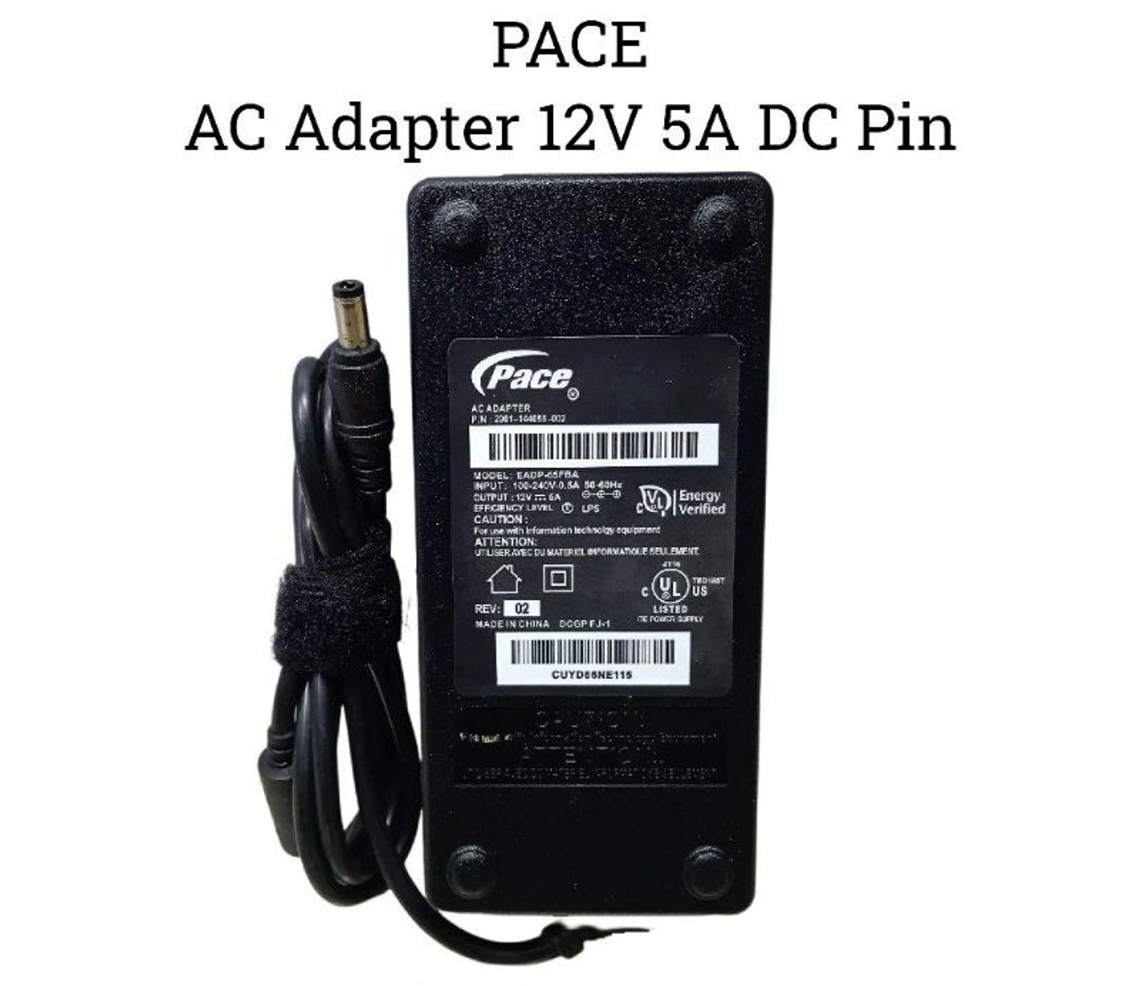 PACE AC Adapter 12V 5A DC Pin