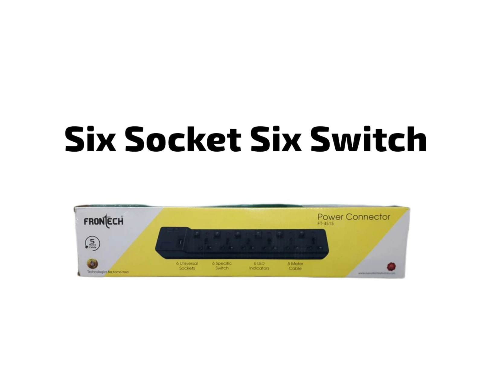 Power Connector Six Socket Six Switch