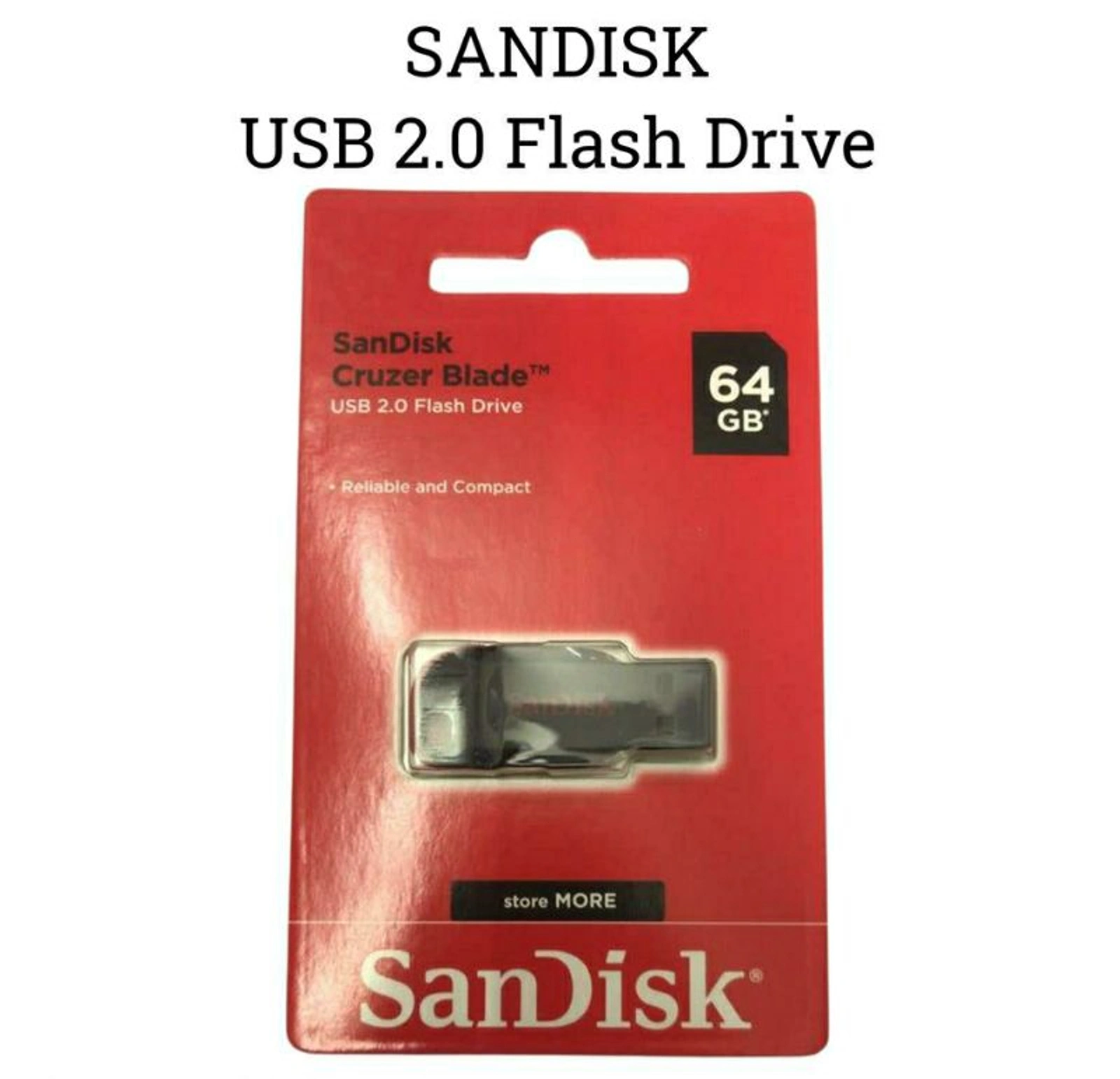 SANDISK Cruzer Blade USB 2.0 Flash Drive 64 GB