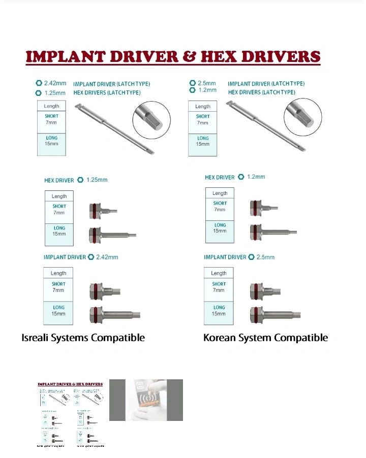 Implant Drivers And Hex Drivers
