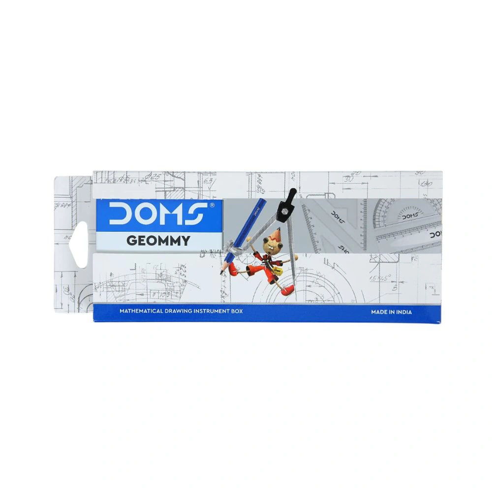 Doms Geommy Mathematical Drawing Instrument Geometry Box | Durable Blue ...