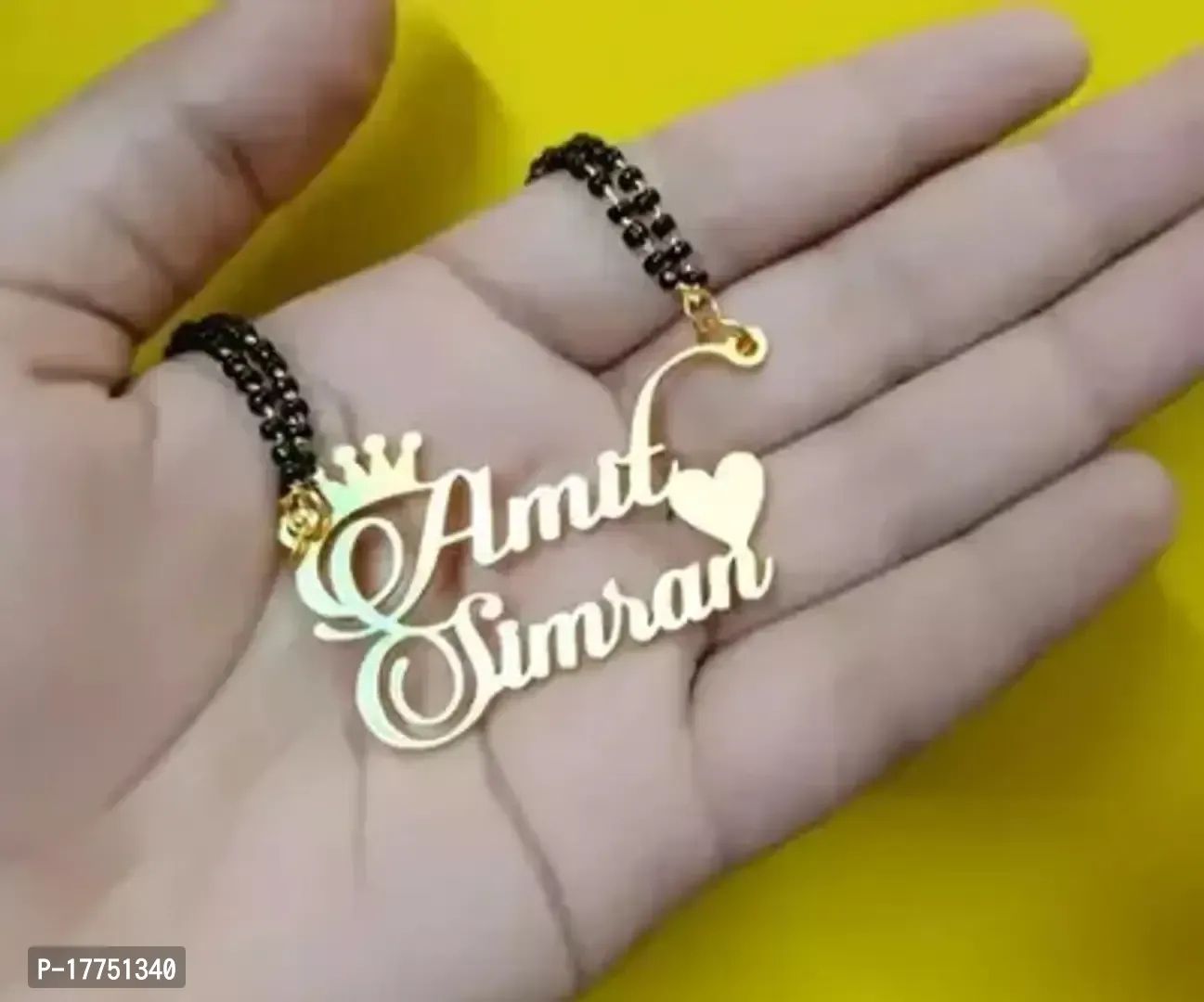 Amit Simran Golden Name Chain