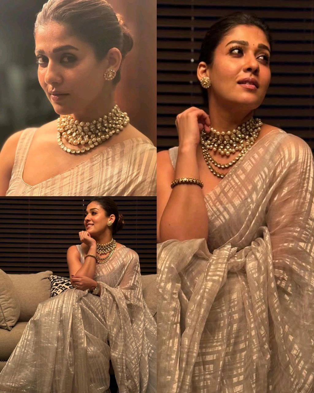 Nayanthara mam inspired chenderi Tissue silk saree