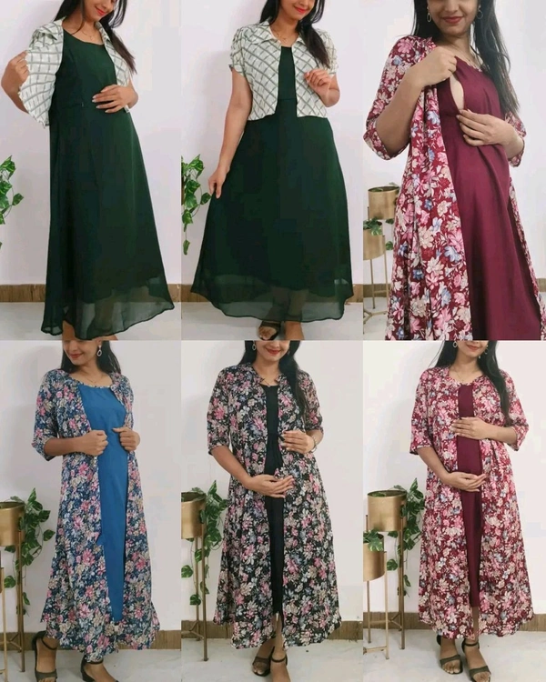 This stylish and functional Feeding dress for women with two side ...