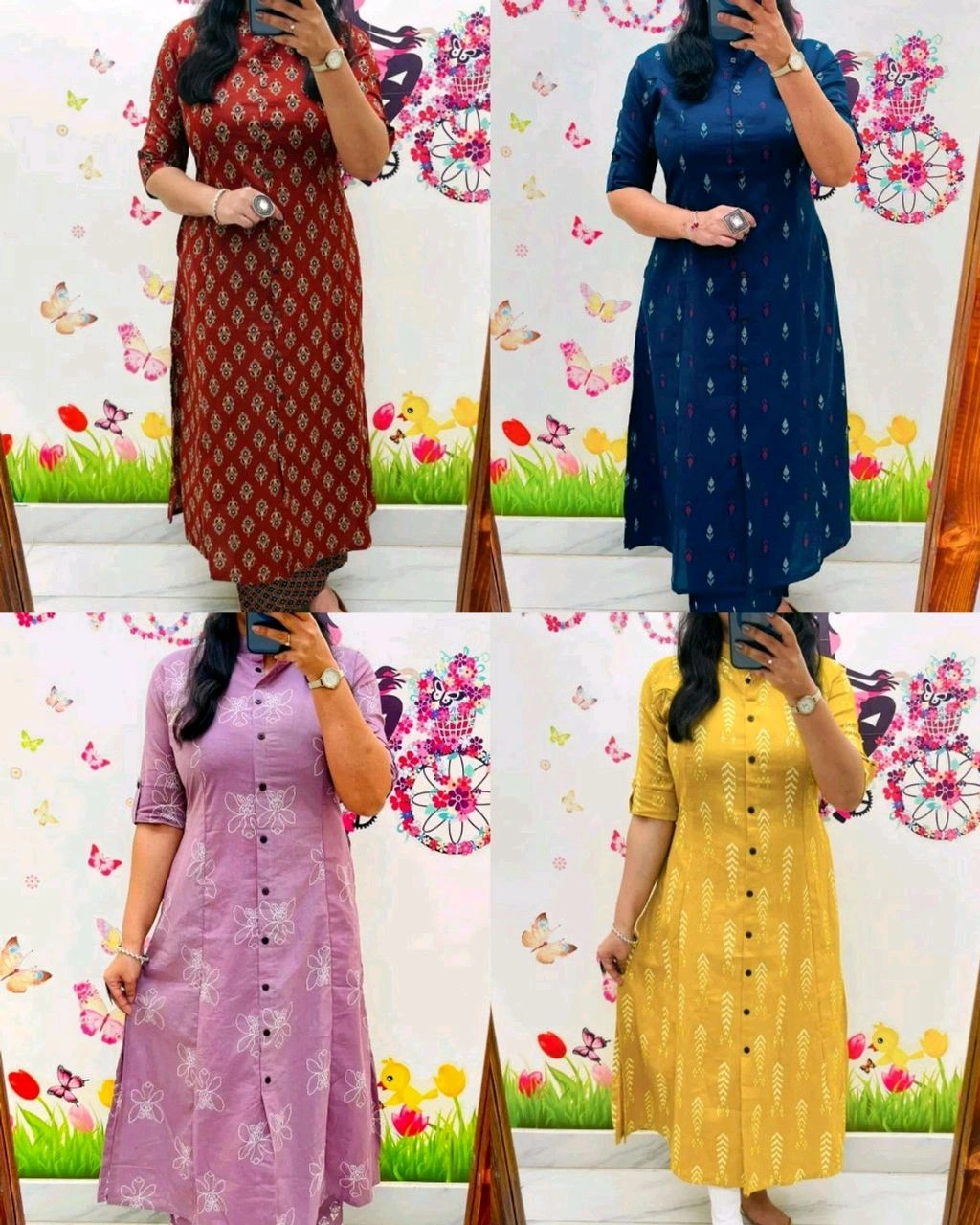 Launching Designer Co-Ords set in *Aline kurti pattern paired with Ankle length pant