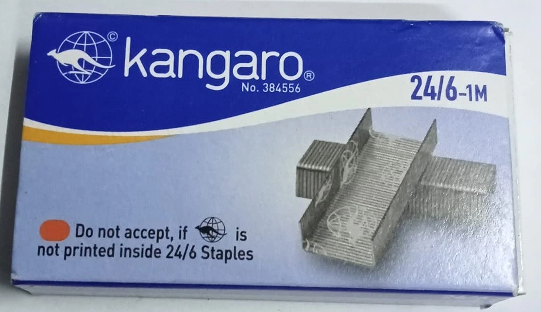 Kangaro Stapler Pin 24/6-1M, Pack of 20 Small Boxes