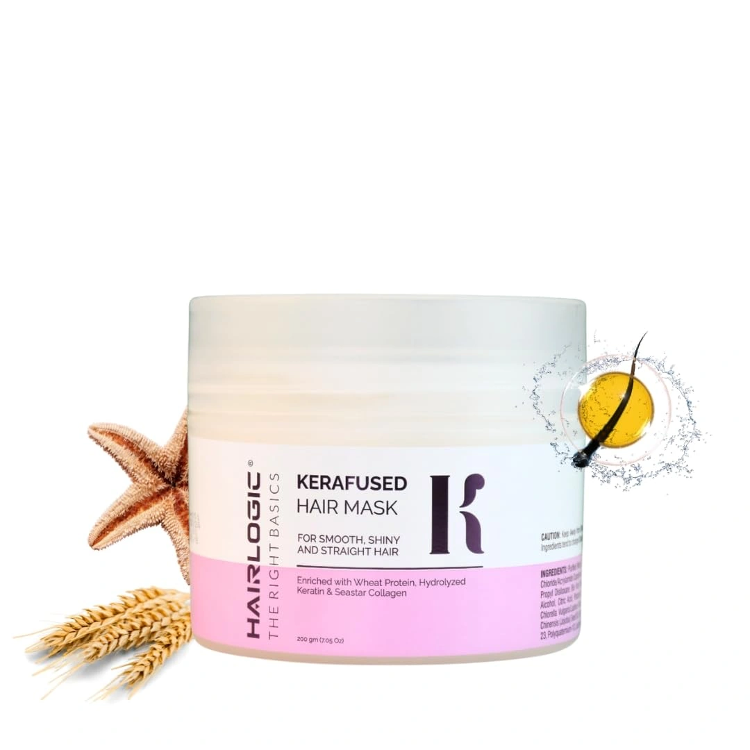 Hair Logic Kerafused Hair Mask 200g, Enriched with Wheat Protein ...