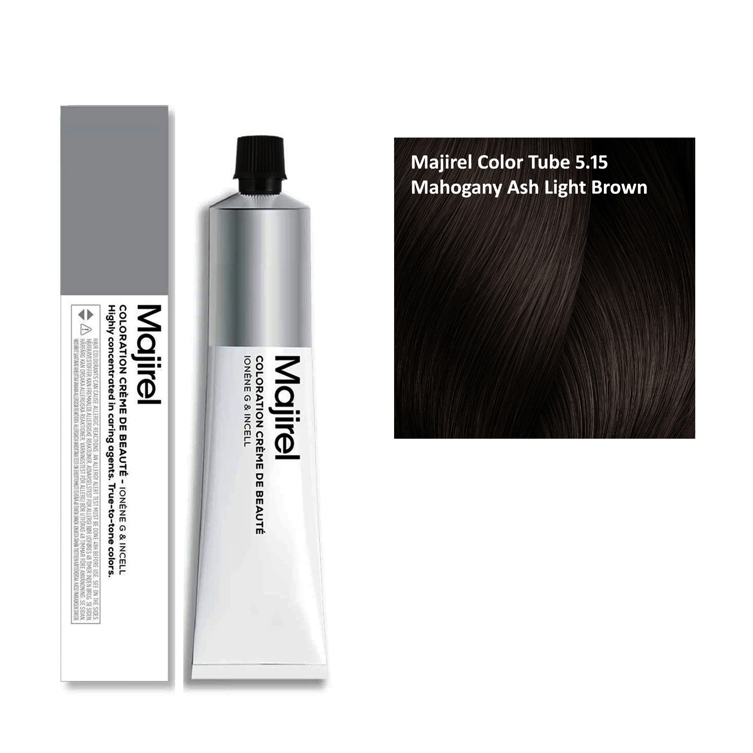 Loreal Professional Majirel Color Tube 5.15 Mahogany Ash Light Brown ...