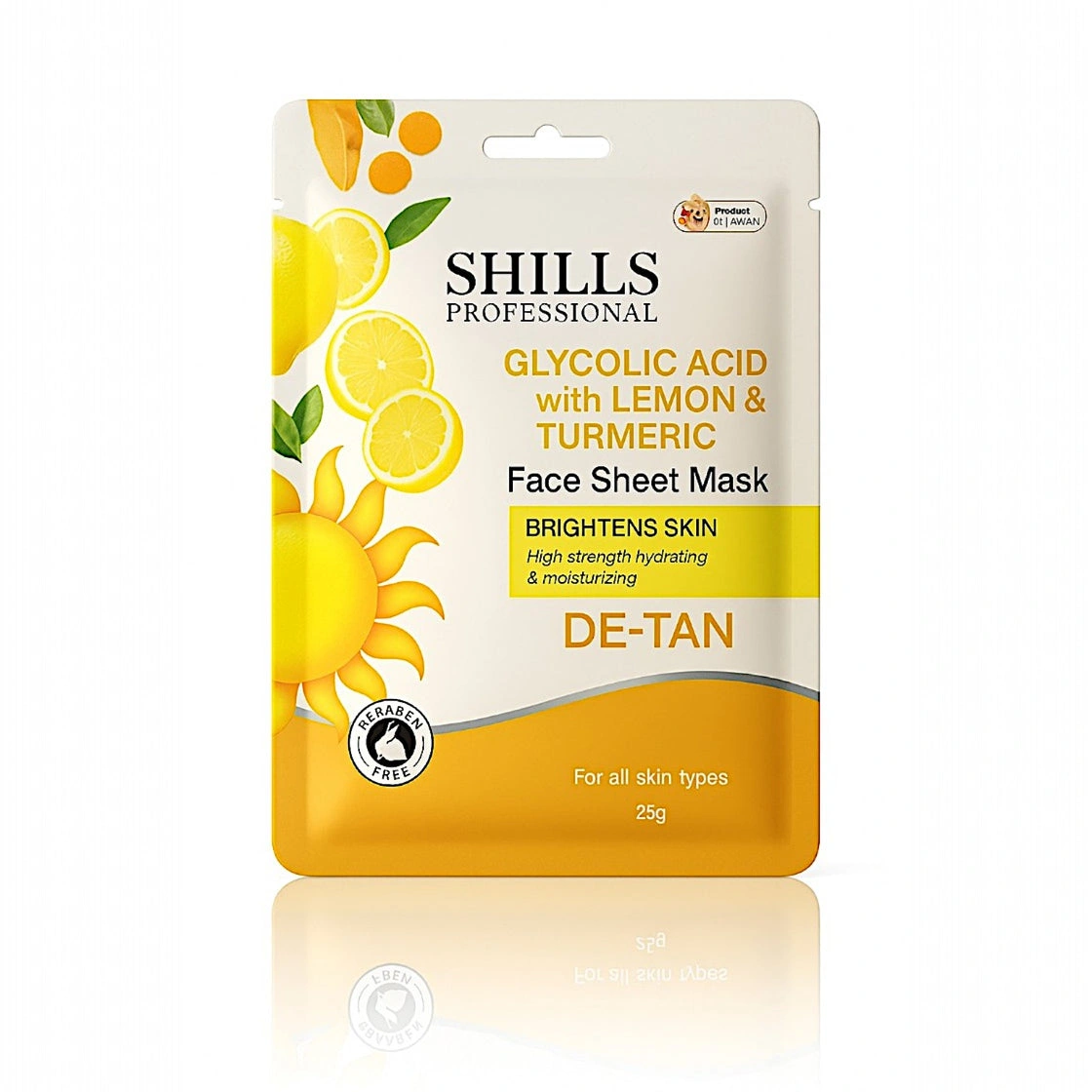 Shills Professional Face Sheet Mask Set with Glycolic Acid, Lemon ...