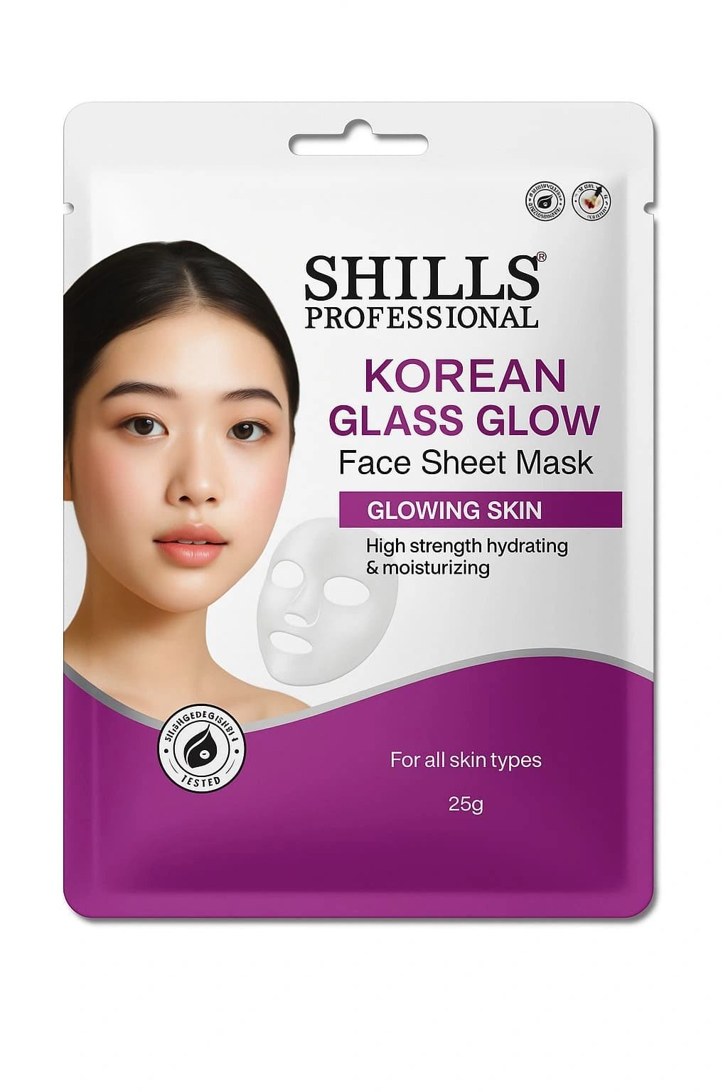 Shills Professional Face Sheet Mask Set with Korean Glass Glow, Glowing ...