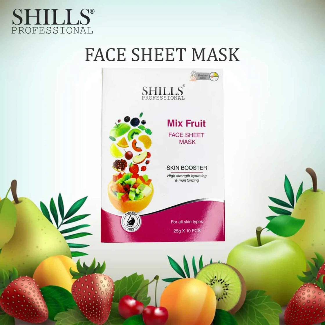 Shills Professional Face Sheet Mask Set with Mixed Fruit, Energizing ...