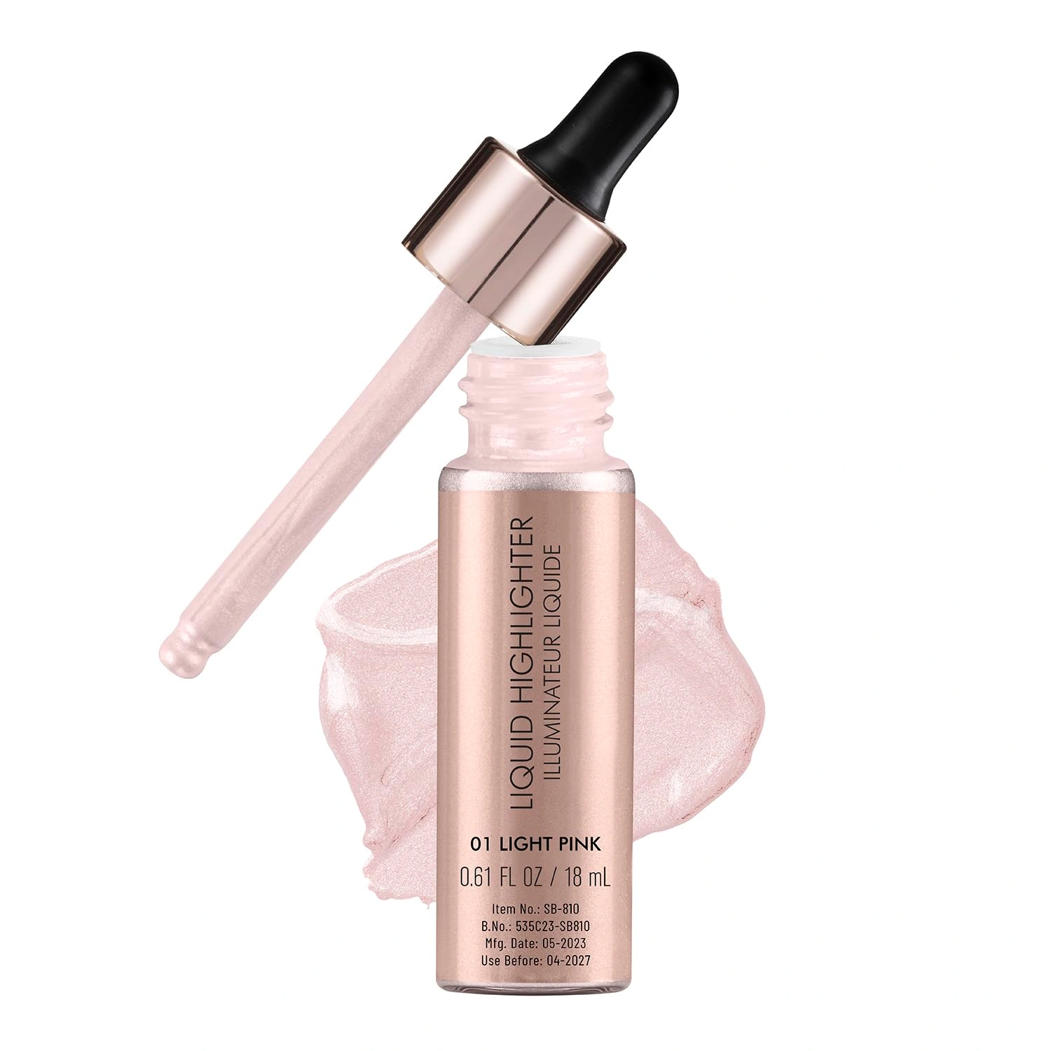 Swiss Beauty Drop & Glow Light Pink Liquid Highlighter, Blendable ...