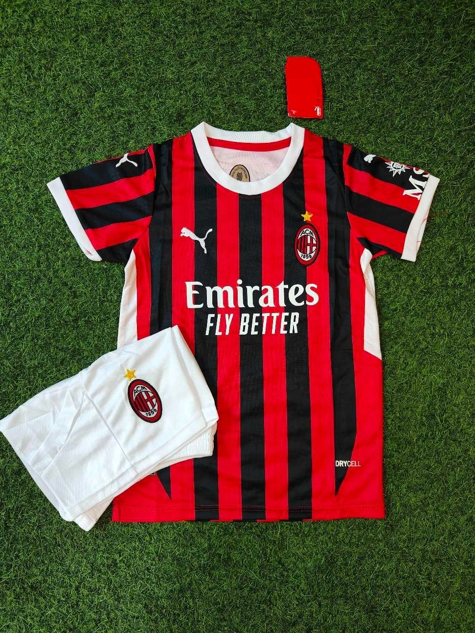 Kids AC Milan Home Red Colour Jersey Set