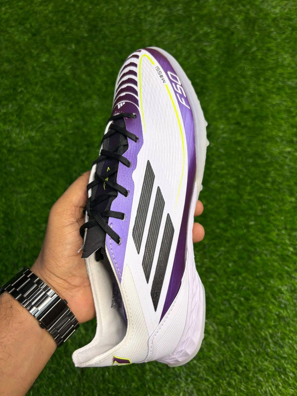 F50 Messi Edition White Astro/Turf Boot With Lace