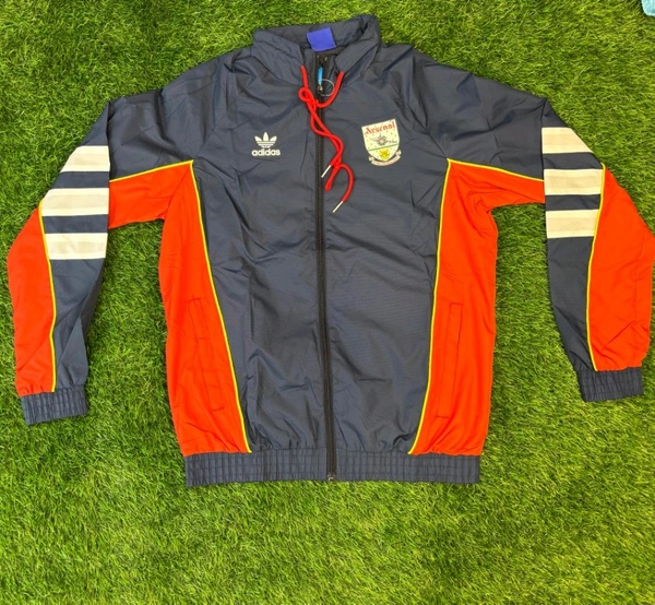 Arsenal Retro Track Jacket Navy Blue Colour