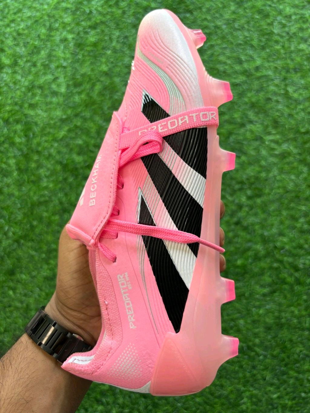 Predator Elite Foldover Baby Pink Colour FG BECKHAM Edition