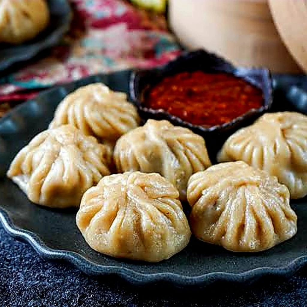 Steamed Veg Momo (Half)- 6 Pices
