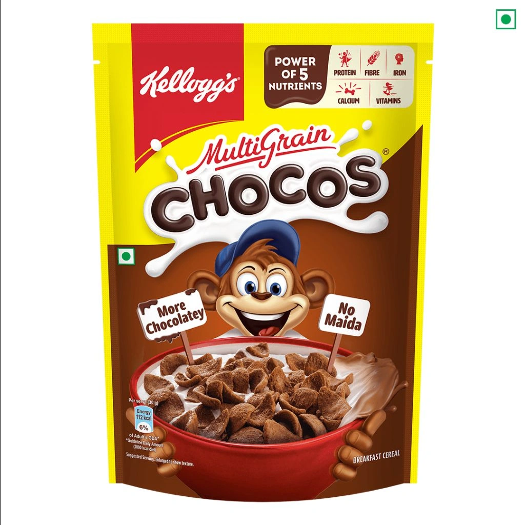 केल्लॉग चोकोज Kellogg's Multigrain Chocos 250 Gm