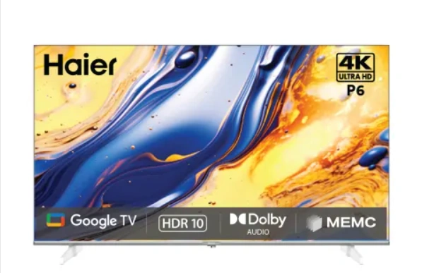 Haier 4K Ultra HD P6 Series 139cm(55) Smart Google TV -55P6GT (2025 Model)