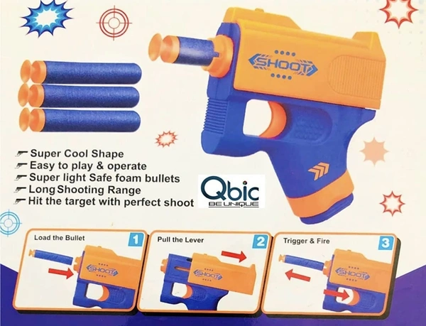 Mini Soft Blaster Manual Soft Bullet Gun with 3 Bullets