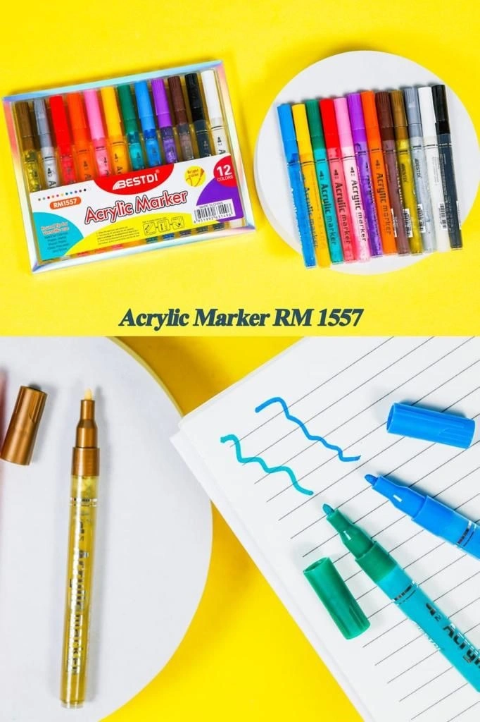 Acrylic Marker Pens 12 Pens In a pack