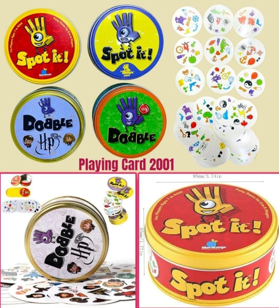 Dobble: The Spot the Match Card Game. Design color random only