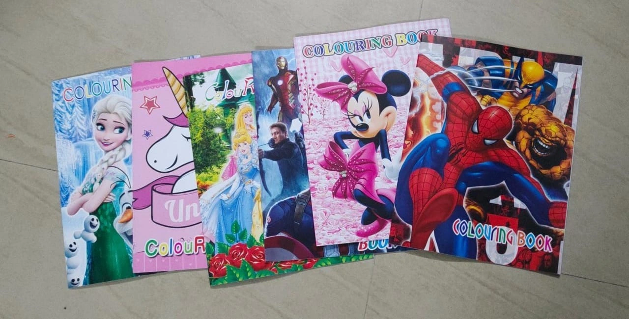 Coloring books Bigger than A4 size 16 coloring pages 2 sticker pages ...
