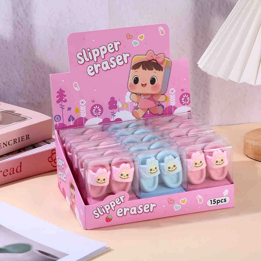 Labubu slipper erasers set of 2